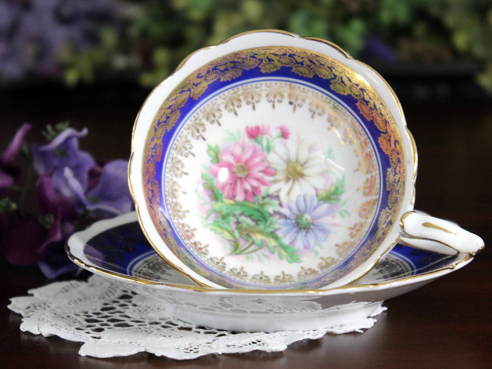 Royal Stafford, Wide Mouth Tea Cup & Saucer, Daisy 17914 – The Vintage ...